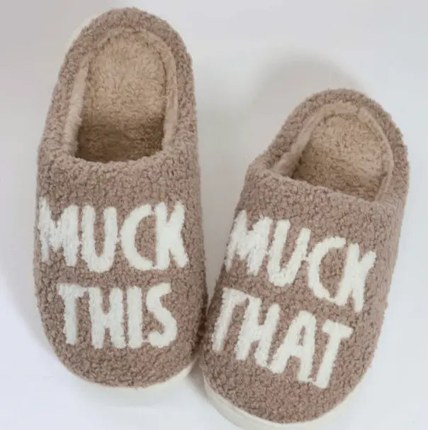 Muck This & That Fuzzy Slippers Slip Ons - RIDE OR DIE EQUESTRIAN SHOP