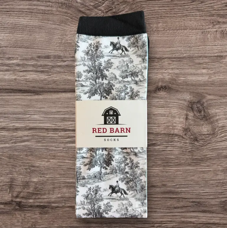 Red Barn Tall Boot Socks - RIDE OR DIE EQUESTRIAN SHOP